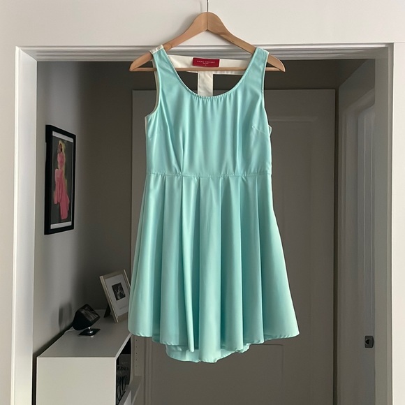 AKIRA | Dresses | Light Blue Baby Doll Dress Chic Cutouts White ...